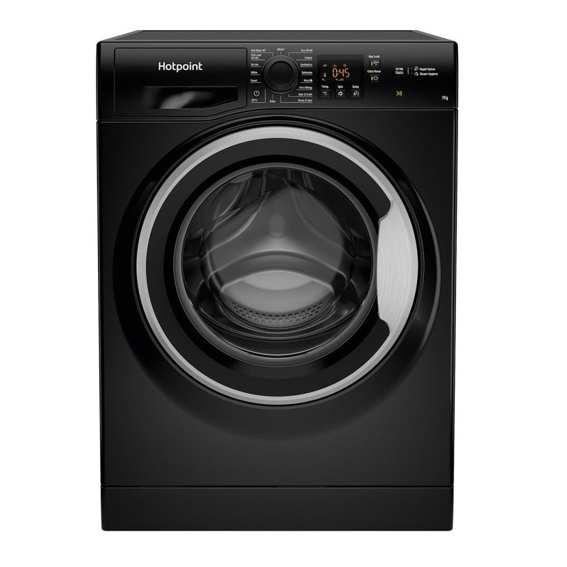 Hotpoint 7kg 1400rpm Freestanding Washing Machine-Black£14 Per Week Fo ...